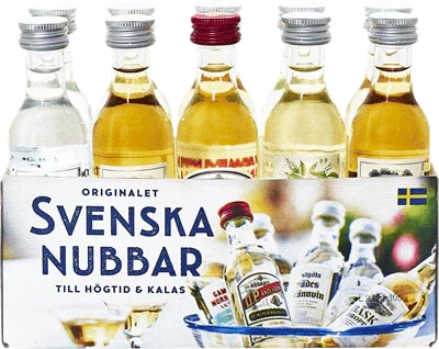Svenska Nubbar snaps 10 x 5 cl. - 38,8% - SVENSK SNAPS - VIN MED MERE .DK