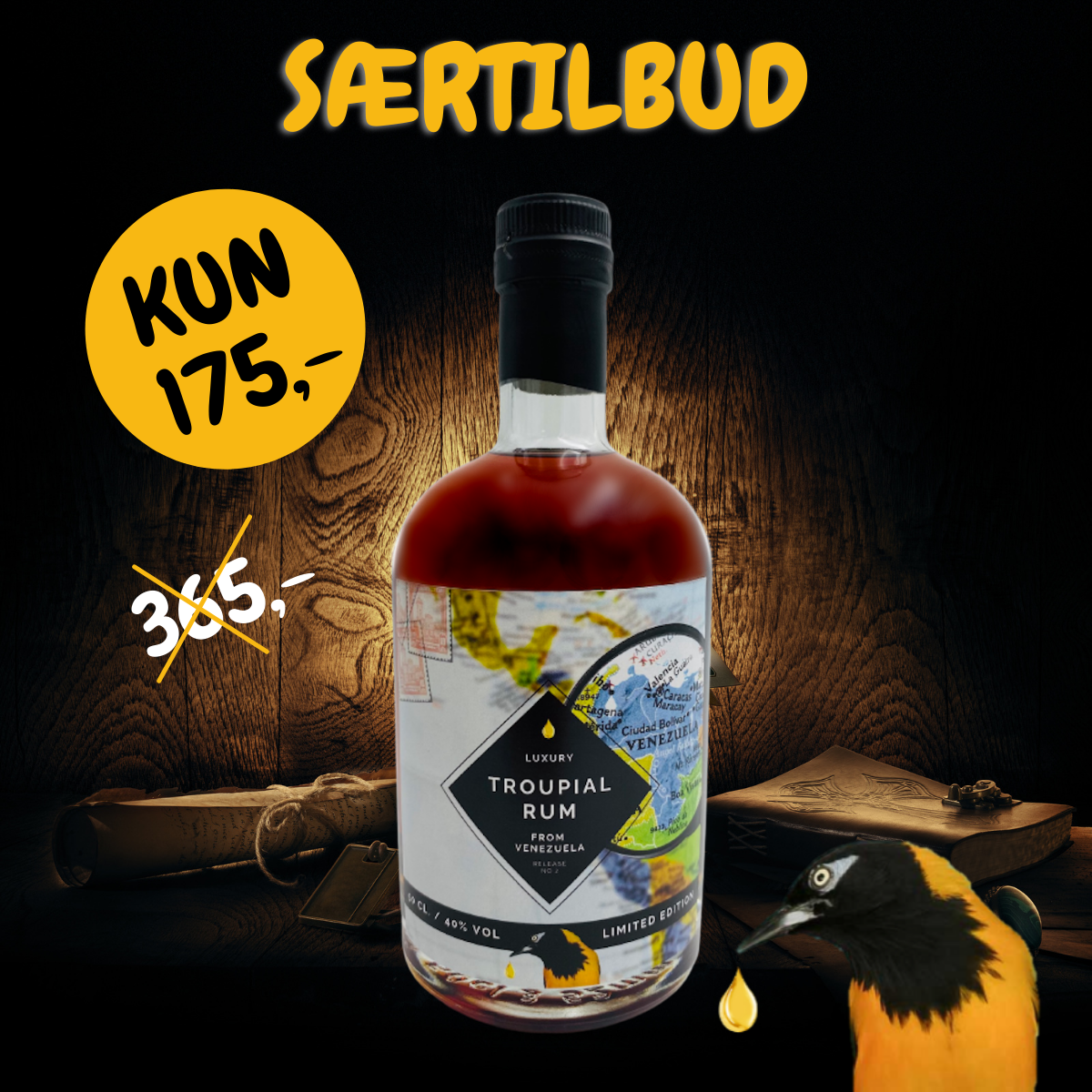 Troupial Rum 50 CL. Limited Edition - SÆRTILBUD - ROM - VIN MED MERE .DK
